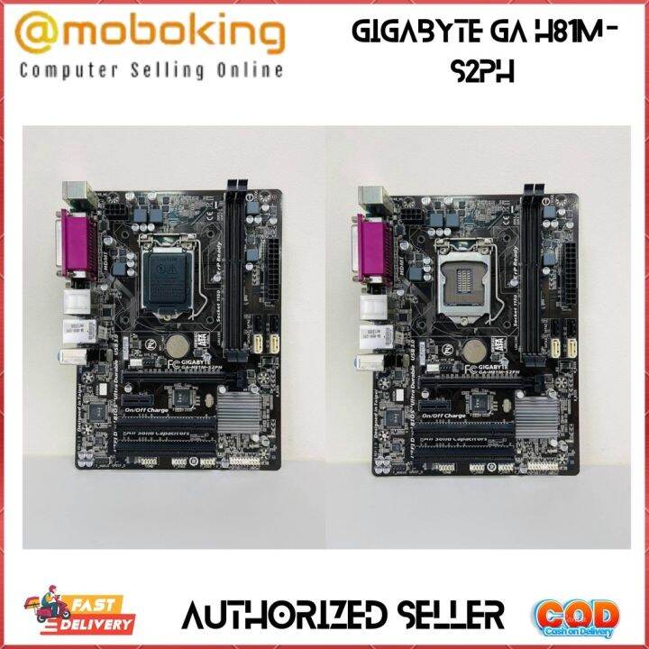 GIGABYTE GA H81M-S2PH Desktop 4TH GEN Motherboard H81 Socket LGA 1150 ...