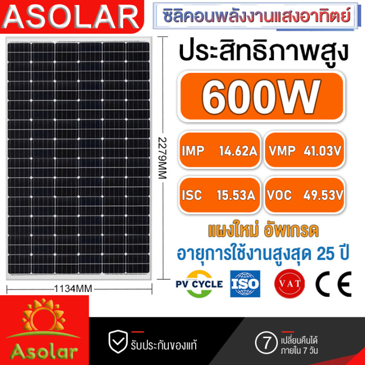 600W แผงโซล่าเซลล์ แผงพลังงานแสงอาทิตย์ แผงคุณภาพ ราคาถูก แผงโซล่าเซลล์ ...