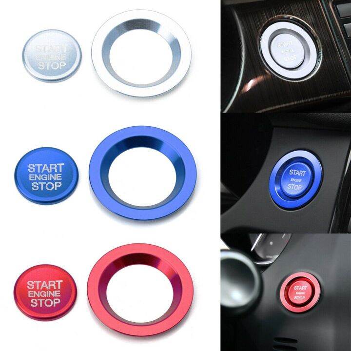 Car Keyless Engine Ignition Start Button Cover W/Ring For Land Rover ...