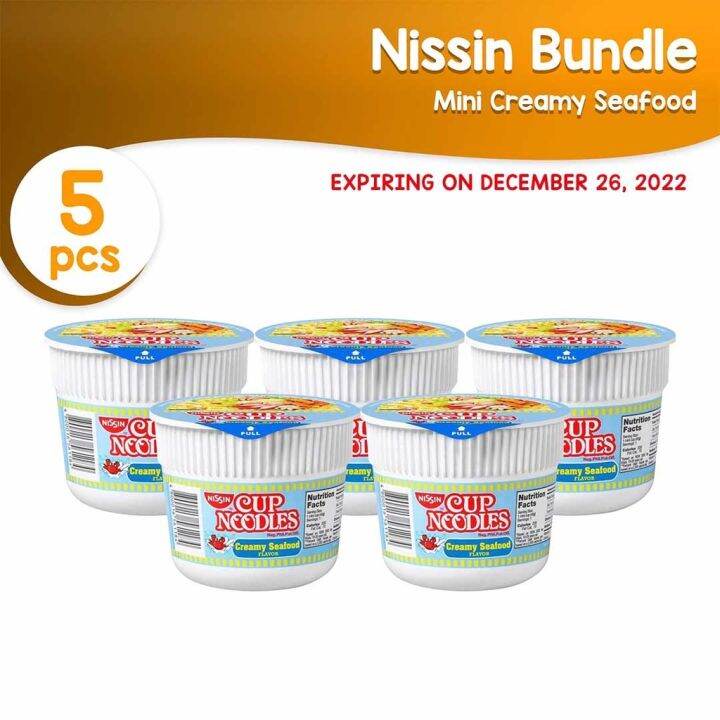 Nissin Cup Noodles Mini Creamy Seafood (45G) - 5 Packs | Lazada PH