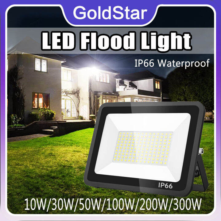 Gold Star LED Flood Light, IP66 Waterproof Outside Flood Lamps, 220V ...