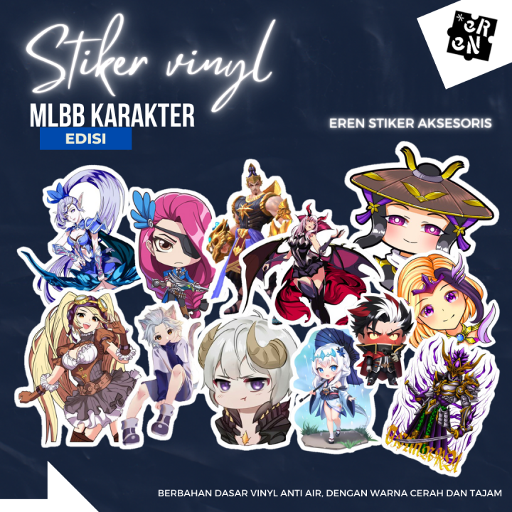 STIKER KARAKTER MLBB ANTI AIR ISI 100 PCS TERBARU LUCU | Lazada Indonesia