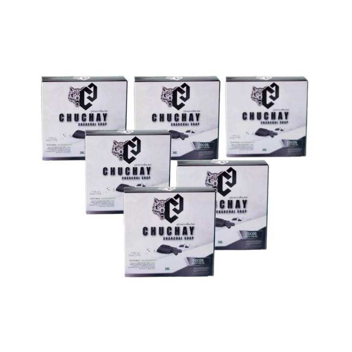 แท้ขายดี 6 ก้อน สบู่ชาโคลสำหรับผู้ชาย ทำความสะอาด หอมใหญ่ จุดซ้อนเร้น ผู้ใหญ่ 30g CHUCHAY ...