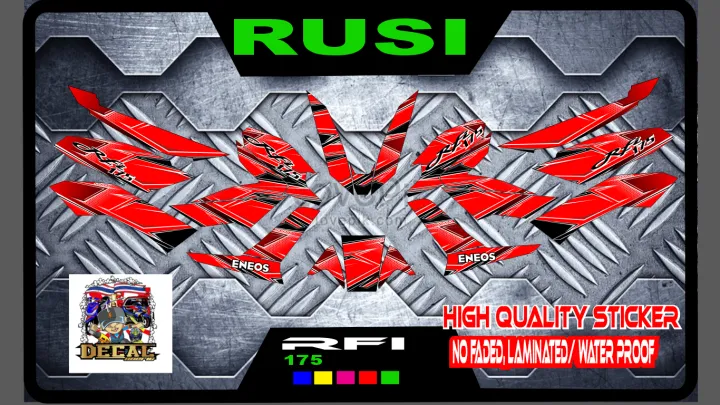RUSI RFI 175 STICKER DECALS, RED, 025 | Lazada PH