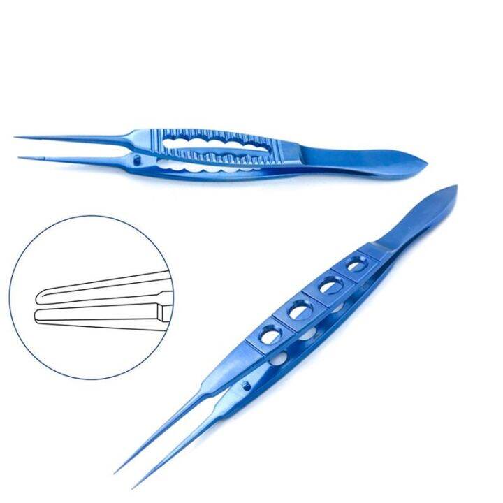 Ophthalmic Forceps Titanium Straight Tying Forcep 108Mm Eye Tweezers ...