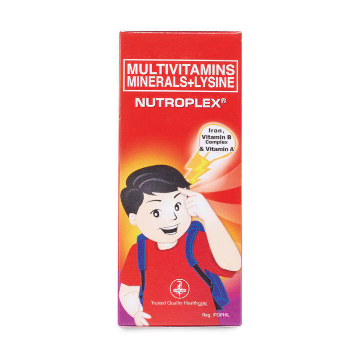Unilab Nutroplex Syrup 120ml Multivitamin+Mineral+Lysine+Iron+Vit. B ...