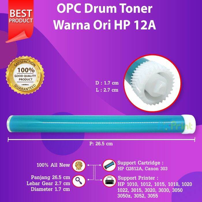 OPC Drum Toner Cartridge Warna Ori HP 12A Q2612A Canon 303, HP LaserJet ...