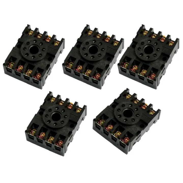 5 Pcs 8-Pin Screw Terminals PF083A Relay Base Socket for Time Delay ...