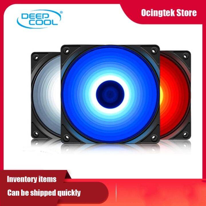 Deepcool Rf120 120mm Led Red Blue White Chassis Fan Mute 3pin Ide 4pin ...