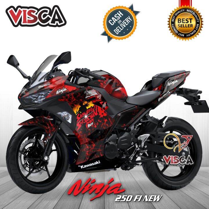 Decal Ninja 250 Fi New Full Body Stiker Ninja 250 Fi Striping Ninja 250 ...