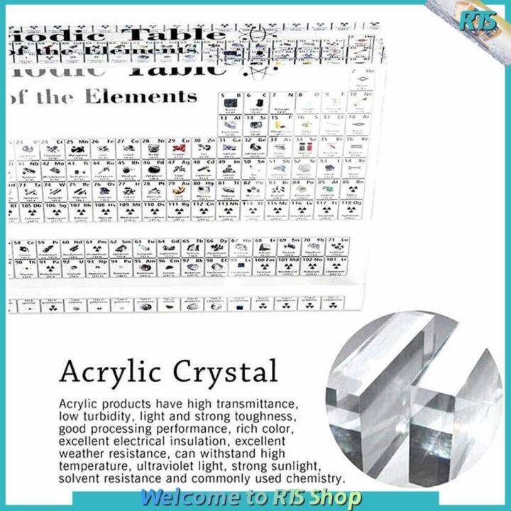 Acrylic Chemistry Periodic Table Display with Real Elements Student ...
