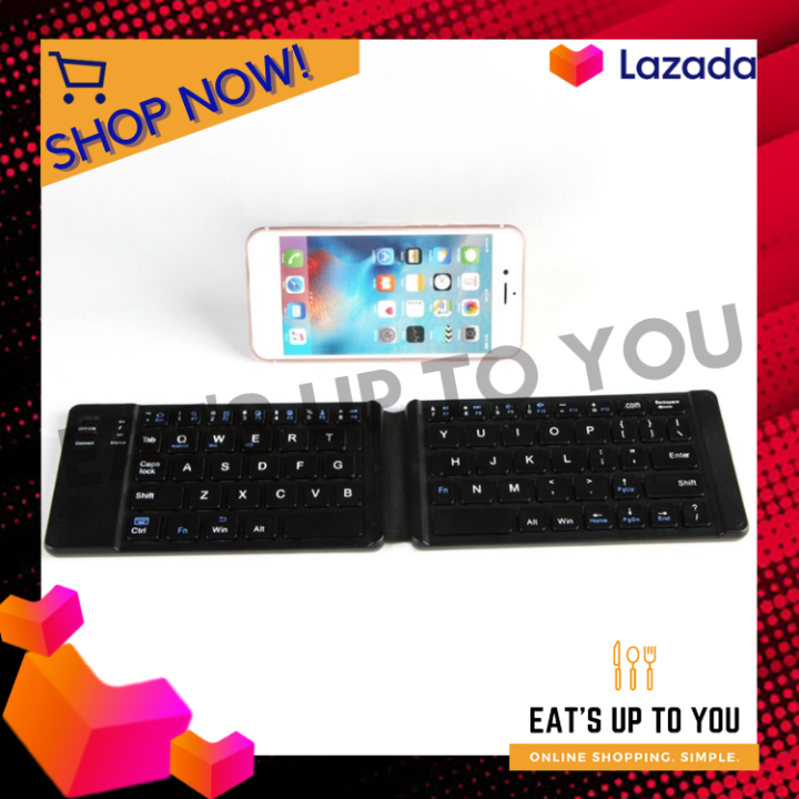 Mini Folding Keyboard Rechargeable Bluetooth Foldable Wireless Keyboard With Touchpad Lazada Ph
