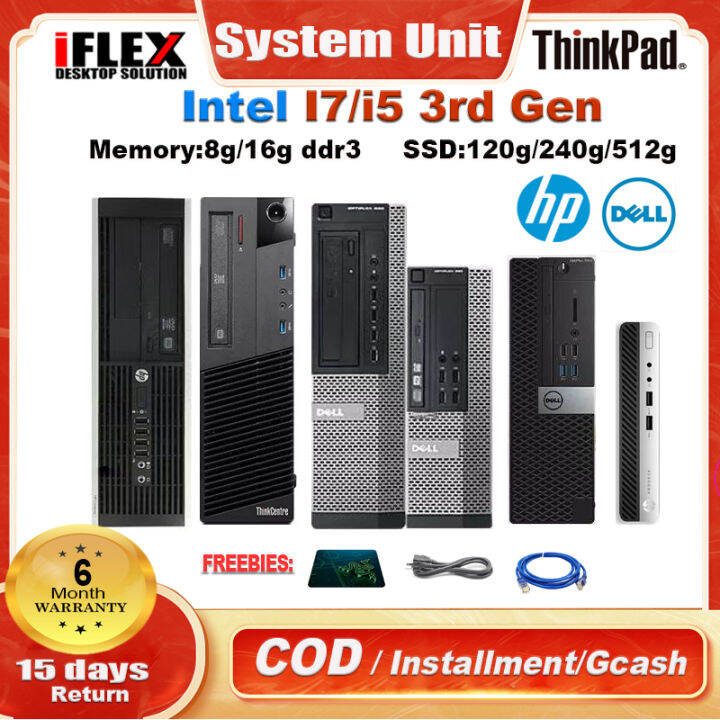 Original HP THINKPAD Desktop Computer System Unit with 4GB 8GB 16G RAM ...