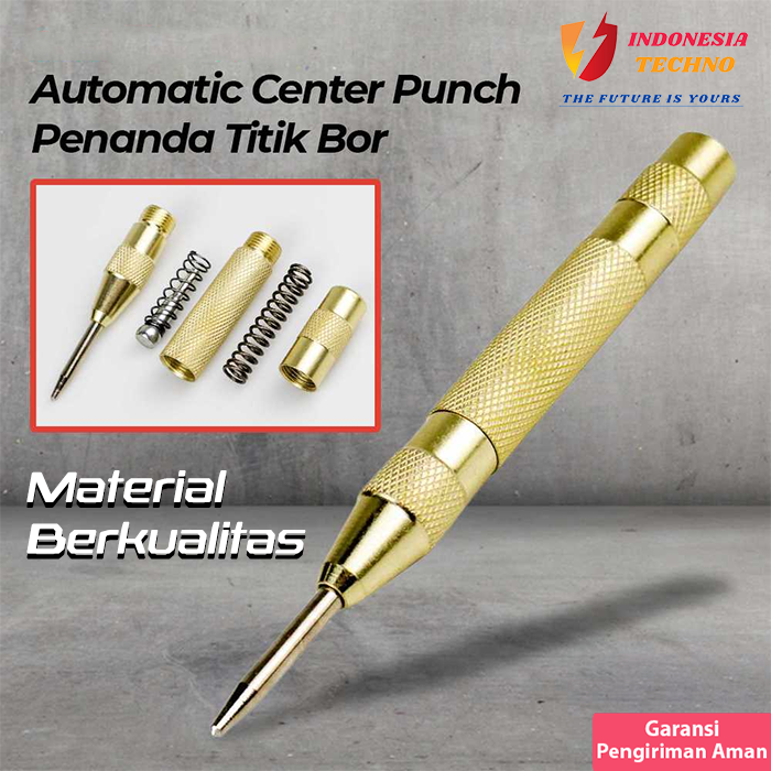 Penanda Titik Bor Senter Pen Automatic Center Punch / Alat Marking Besi ...