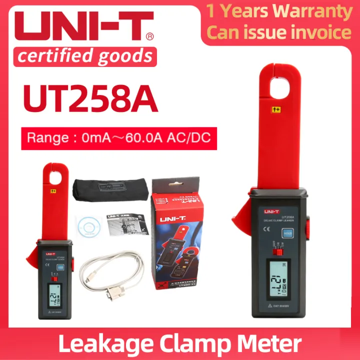 【UNI-T Original】UNI-T Leakage Clamp Meter UT258A 60A AC DC Current ...