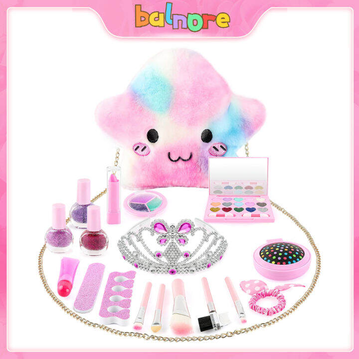Balnore ชุดแต่งหน้าเด็กผู้หญิง 21 ชิ้น ซักได้ และปลอดภัย ชุดแต่งหน้า ...
