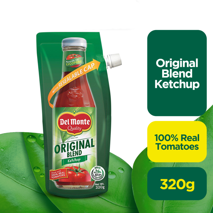 DEL MONTE Original Blend Ketchup with 100% Real Tomatoes - 320g Pouch ...