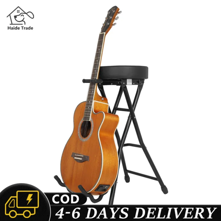 เก้าอี้กีตาร์พร้อมเบาะรองนั่งแบบพับได้ Dual-Purpose Guitar Bracket ...