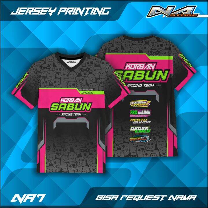 Kaos jersey printing motif KORBAN SABUN desain terbaru bahan polyester ...