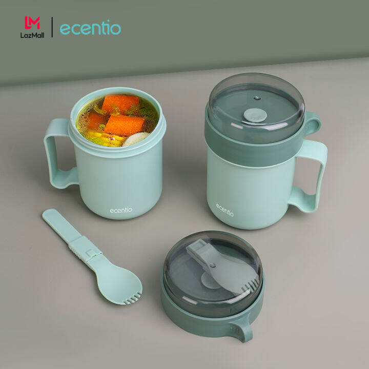 Ecentio Mangkuk sup Cangkir sup Anti Tumpah Panci sup Portable Free ...