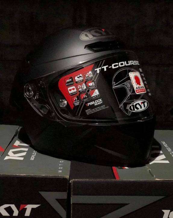 KYT TT Course Matte Black | Lazada PH