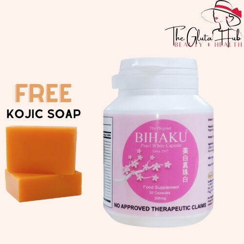 Japan Original BIHAKU Glutathione 12 in 1 Pearl White 500mg 30 Capsules ...