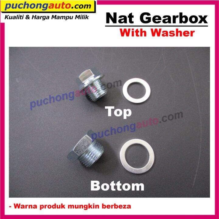 Nut Bolt Gear Box Oil Sump Nat Skru Minyak Gearbox + Washer for Proton ...