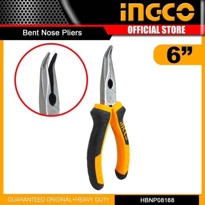 INGCO Mini Bent Nose Pliers Plier 4.5" HMBNP08115 | 6" HBNP08168 SOLD PER PIECE IHT | Lazada PH