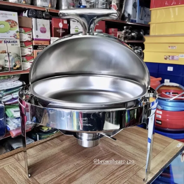 【E-Central / EAGLE Brand】🦅 STAINLESS STEEL ROUND ROLL TOP CHAFING DISH ...