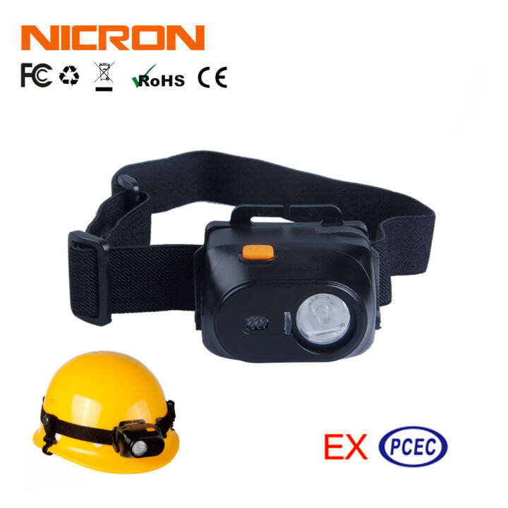 NICRON LED Headlamp Flashlight EXH90 Rechargeable Explosion-proof Headlamp 170lm Waterproof IP65 ...