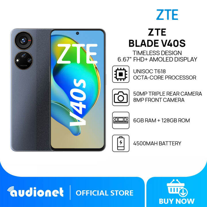 ZTE Blade V40S Smartphone | 6GB+128GB | Unisoc T618 | 6.67” FHD+ AMOLED ...