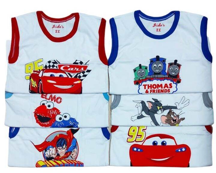 🔥3pcs/pack Dido's Cotton Single Muscle Sando for BOY KIDS and Teens Age ...