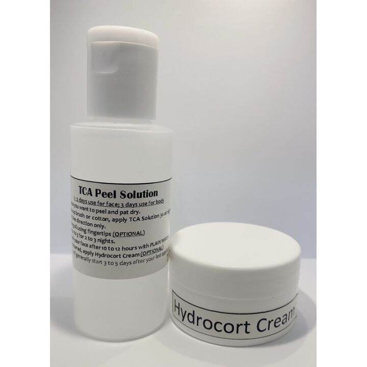 TCA Skin Peel Solution 50% 60ml and Hydrocort Cream for skin whitening ...
