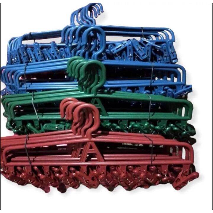 (6pcs) 10Clips Hanger With Clip Sipit wholesale | Lazada PH