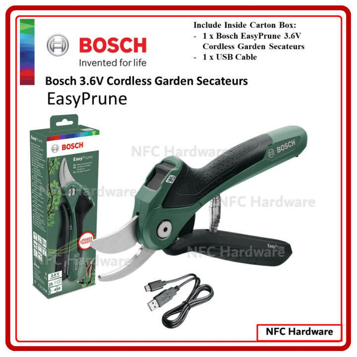 BOSCH 3.6V Cordless Garden Secateurs EasyPrune | Lazada