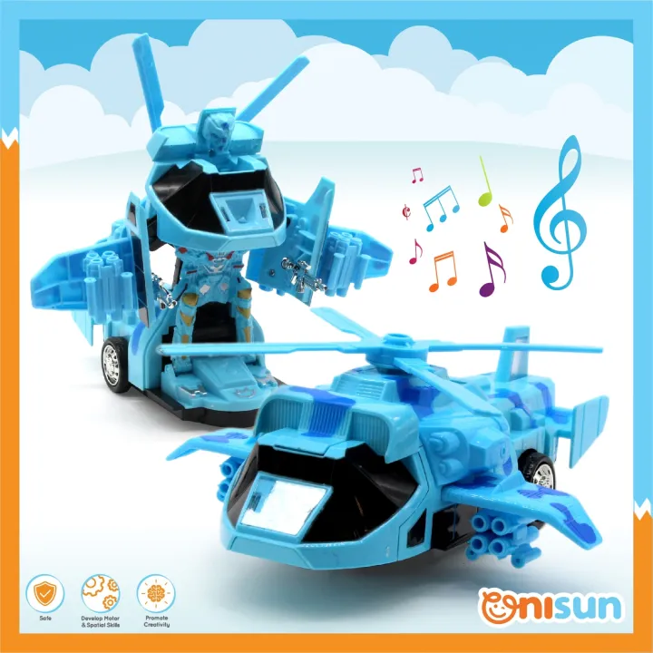 Children Electronic Transformable Helicopter Robot Toy Set (Mainan ...