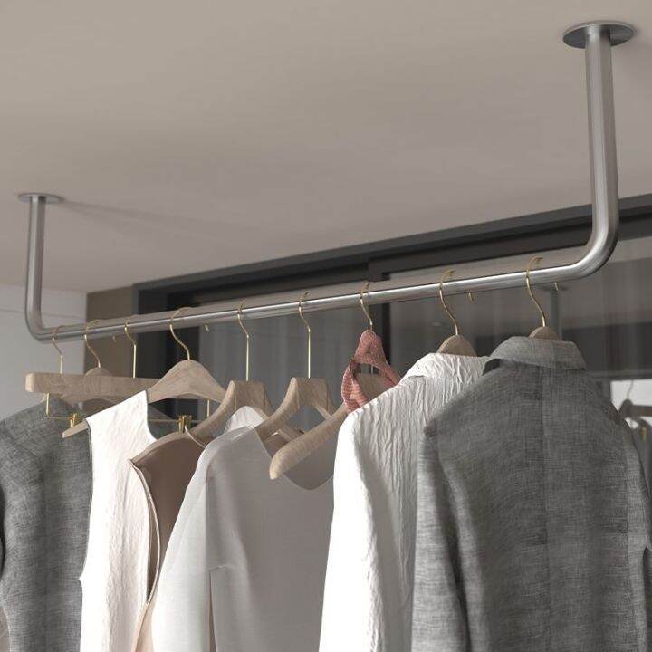 Bold Stainless Steel Clothes Drying Rod Balcony Rack Simple Top Mounted ...