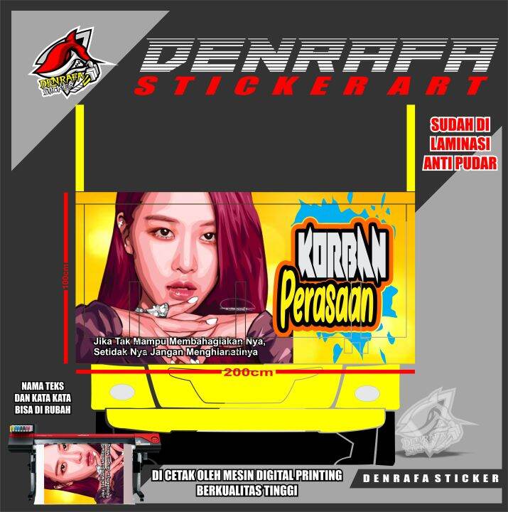 stiker decal gambar belakang truk / sticker belakang truk | Lazada ...