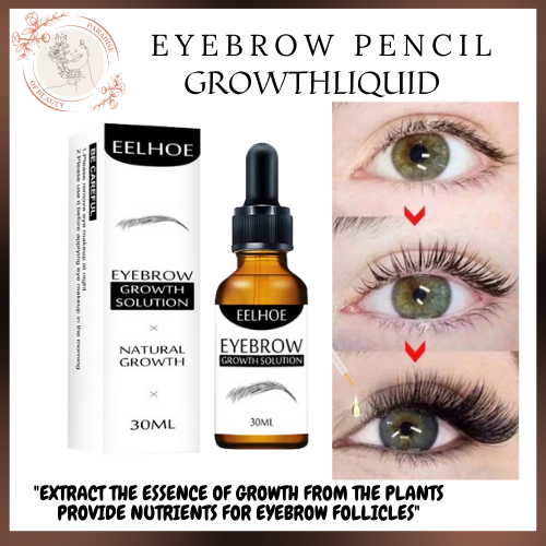 EELHOE Eyebrow Growth Liquid Jet Black Thick And Slender Natural ...