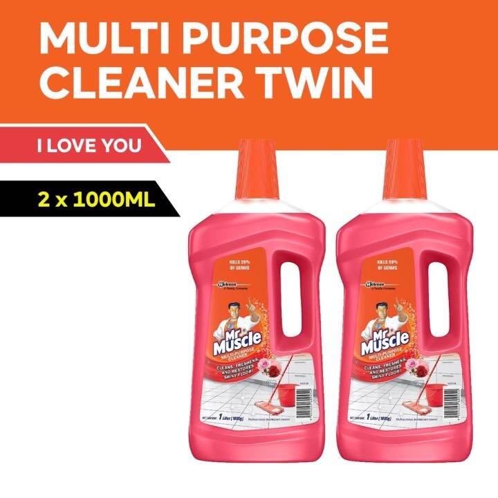 [Hot sales] ¤ Mr. Muscle All Purpose Cleaner I Love You (1000ml x 2 ...