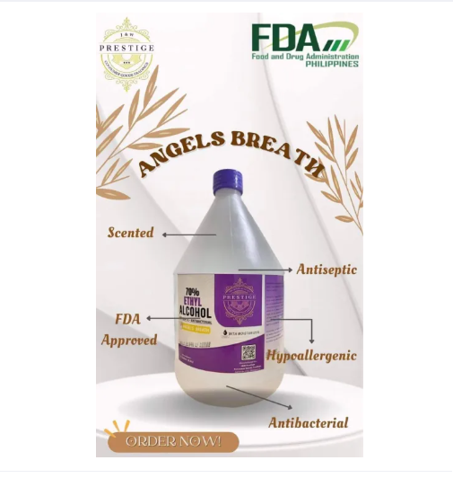70% ETHYL ALCOHOL SOLUTION 1GALLON with Moisturizer PRESTIGE (ANGELS ...