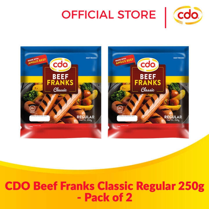 CDO Beef Franks Classic Regular 250g - Pack of 2 | Lazada PH
