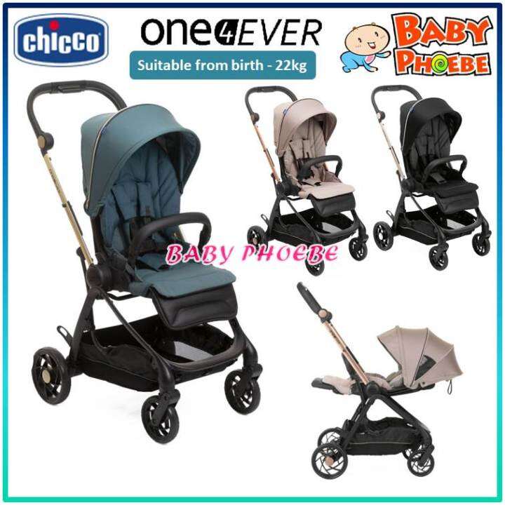 Chicco One4Ever Stroller 0-22kg Reversible Seat for Rear Facing & Forward Facing | Lazada