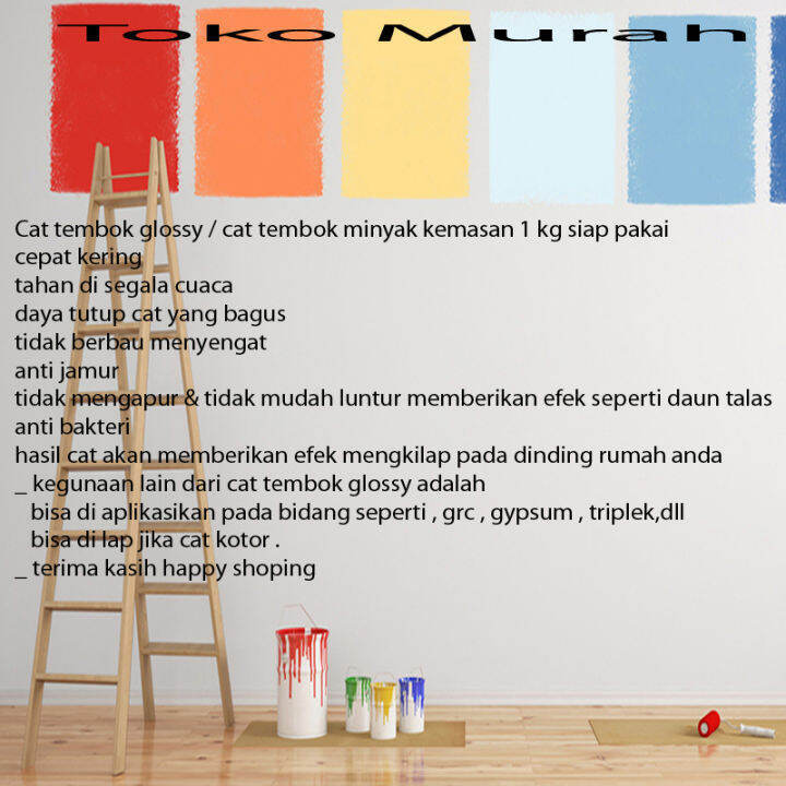 CAT TEMBOK 5KG / CAT KILOAN / CAT TEMBOK ANTI AIR / CAT MINYAK / CAT ...
