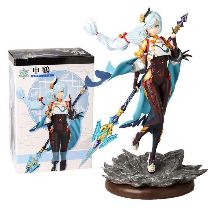 Genshin Impact Shenhe Mihoyo GAME Girl 11.8'' PVC Figure Model Statue ...