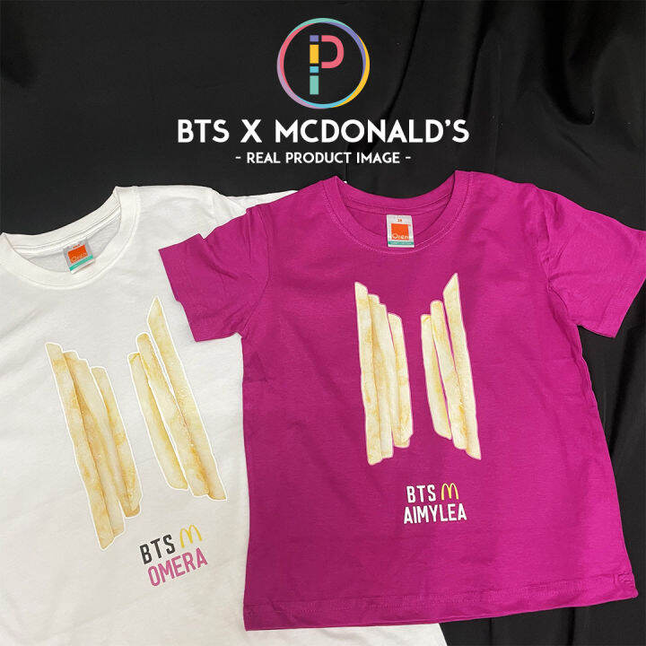 [Adult/Kid] BTS x McDonalds McD Tee Baju T-shirt Bangtan Boys Army ...