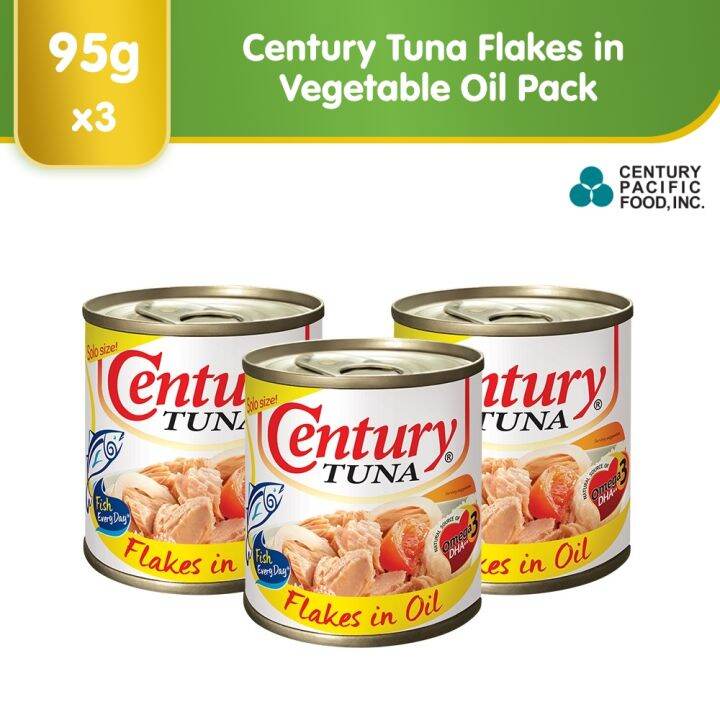 Century Tuna Flakes in Vegetable Oil 95g x3 | Lazada PH