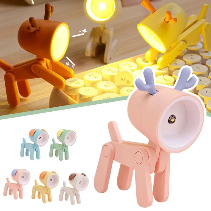 TTUUIIGG Room Adjustable Portable Cartoon Dog LED Night Lights Mini ...
