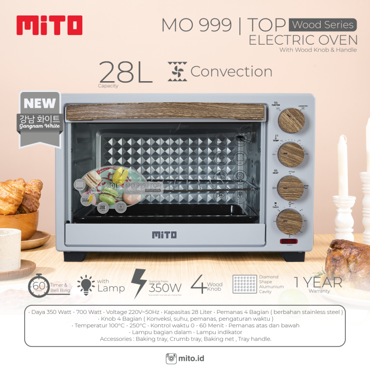 Mito Oven Listrik Kapasitas 28 Liter Low Watt 350 Watt With Timer ...