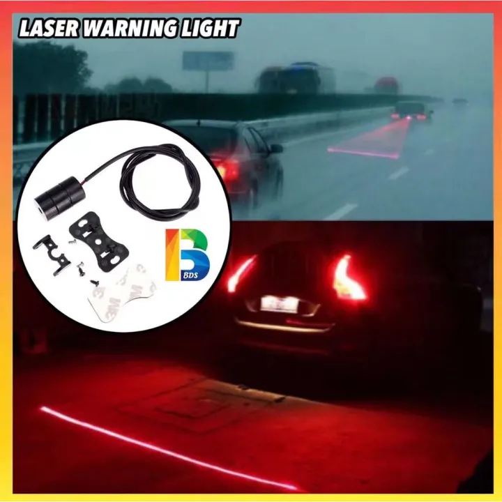 LASER WARNING LIGHT Car Motor Bike Red LED Laser Warning Light Anti ...